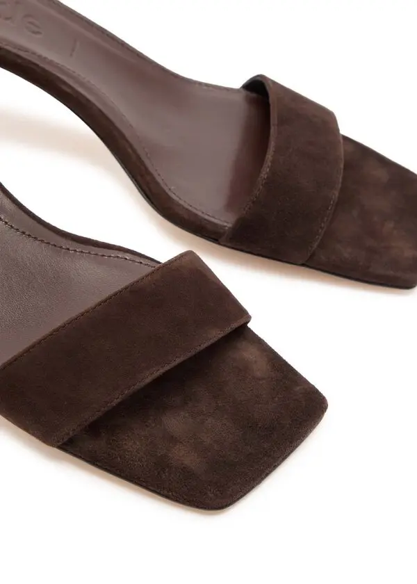 AeydĒ Ilvy 55 Suede Mules - Brown