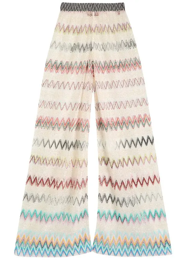 Missoni Zigzag Intarsia Open-knit Trousers