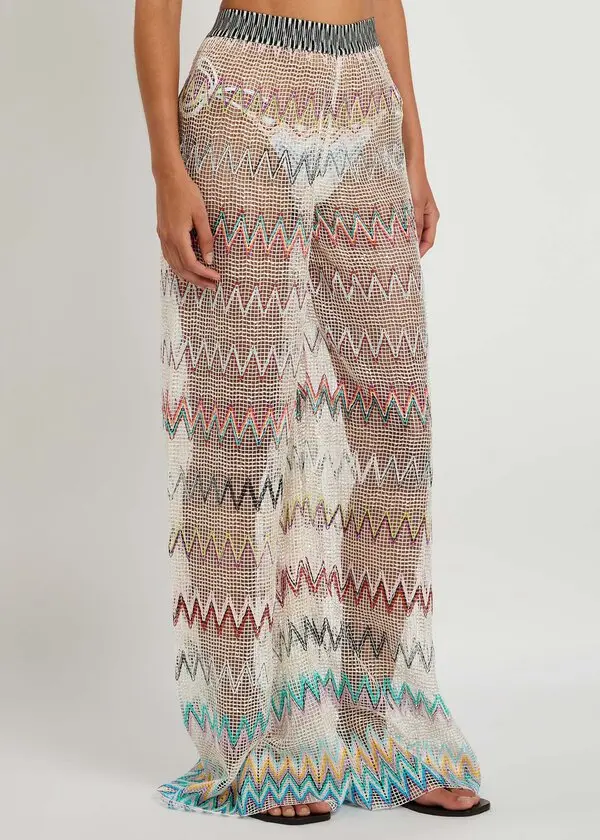 Missoni Zigzag Intarsia Open-knit Trousers
