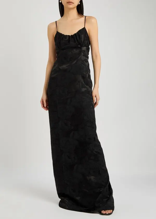 Dries Van Noten Dirios Floral-Jacquard Woven Maxi Dress In Black - 60% Off  | Editorialist