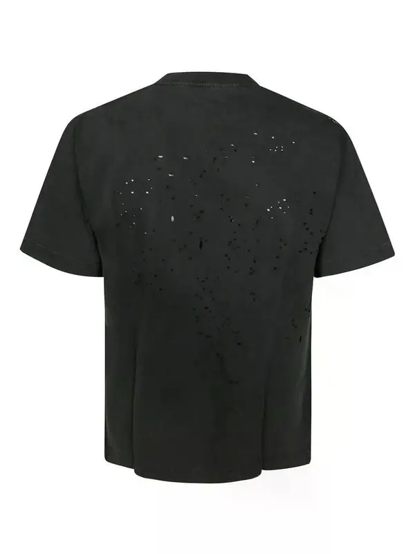Satisfy Ripped-detailing T-shirt - Black