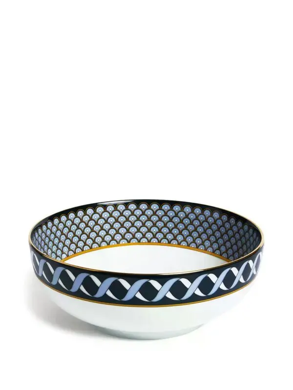 La DoubleJ Decorative-patterned Serving Bowl - White