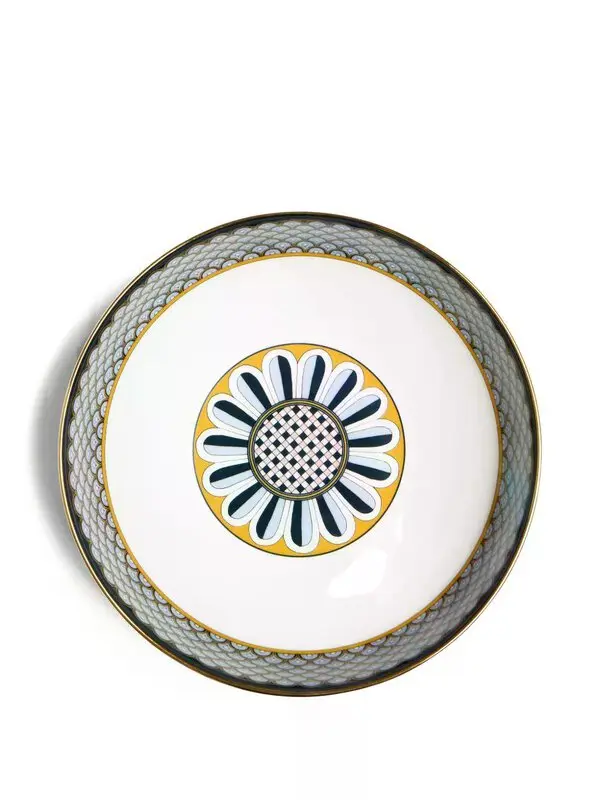 La DoubleJ Decorative-patterned Serving Bowl - White