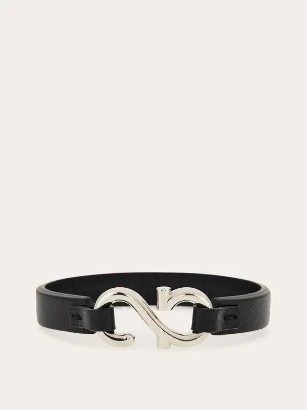 FERRAGAMO Gancini Hook Bracelet - Black