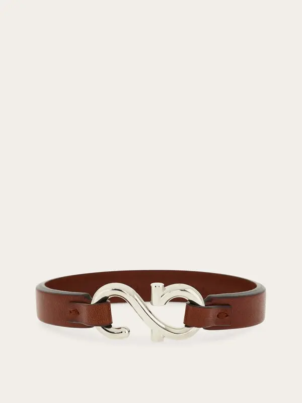 FERRAGAMO Gancini Hook Bracelet - Brown