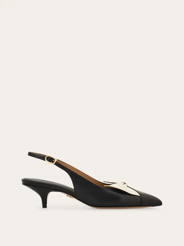 FERRAGAMO Soft Bow Slingback Pumps - Black
