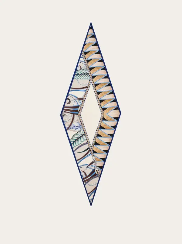 FERRAGAMO Giada Triangle Scarf - Blue