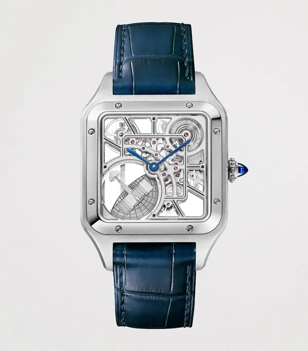 Cartier Stainless Steel Santos-dumont Skeleton Watch