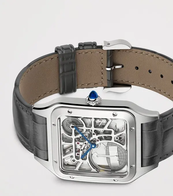 Cartier Stainless Steel Santos-dumont Skeleton Watch