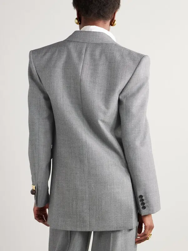 Saint Laurent Double-breasted Wool-twill Blazer