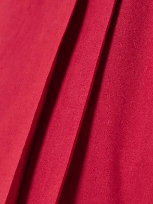 Theory Pleated Linen-blend Shorts