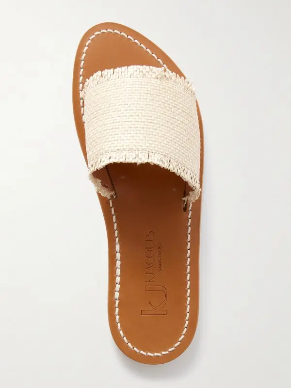 K.JACQUES Capri Raffia Slides