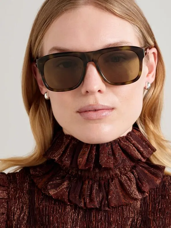 Saint Laurent Square-frame Sunglasses - Brown