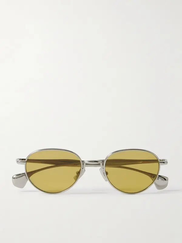 Bottega Veneta Round Frame Sunglasses - Silver