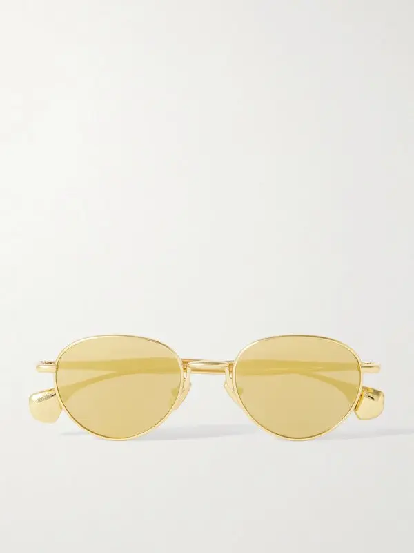 Bottega Veneta Round-frame Sunglasses - Gold