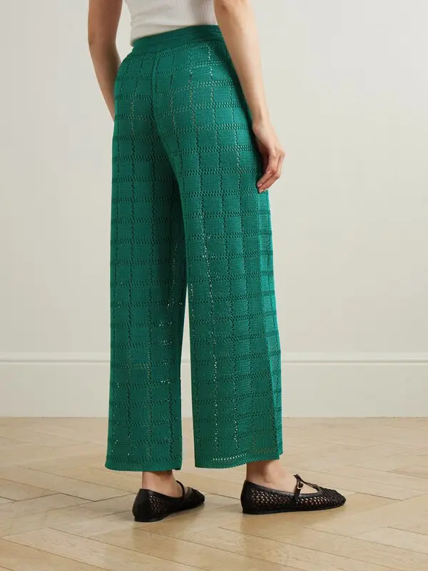 Calle Del Mar Crocheted Wide-leg Pants