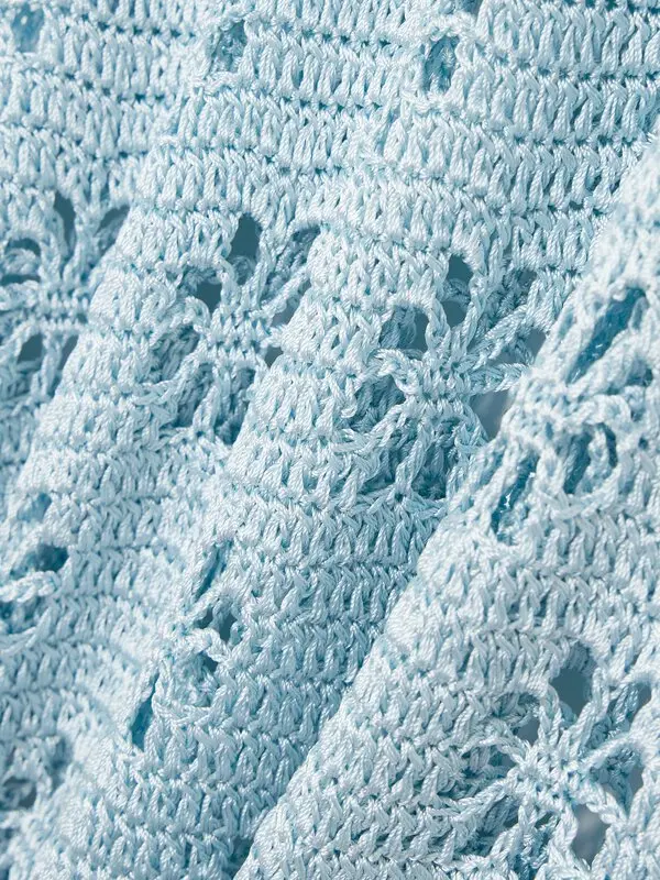 Calle Del Mar Crocheted Midi Skirt - Blue