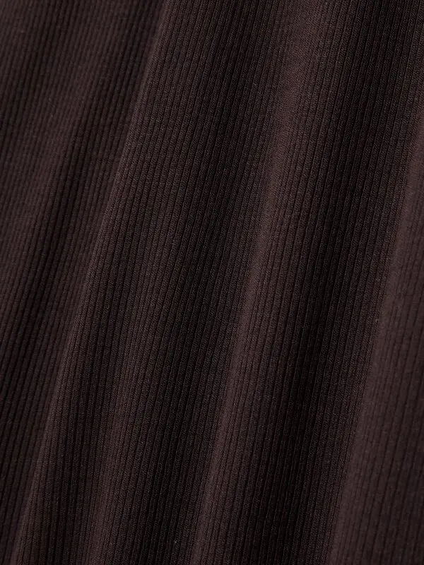 LESET Rozzi Layered Ribbed Jersey Midi Dress