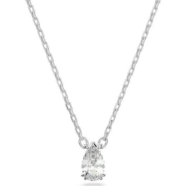 SWAROVSKI Stilla Pear Crystal Pendant Necklace - White