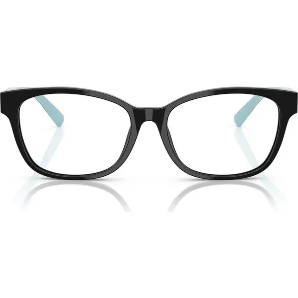 Tiffany & Co. 55mm Pillow Eyeglasses - Black/ Blue/ Demo Lens