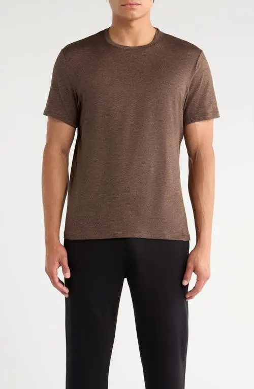 Zella Dynamic Crewneck T-shirt - Brown Mulch