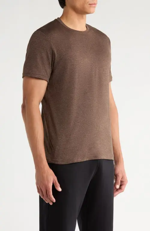 Zella Dynamic Crewneck T-shirt - Brown Mulch