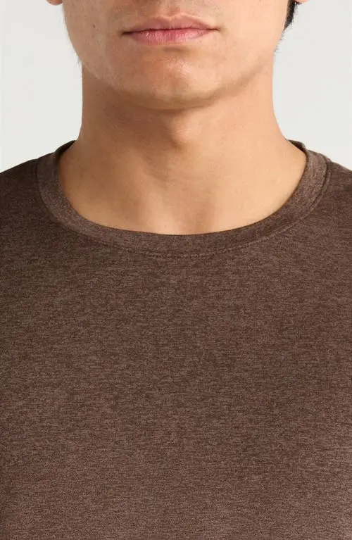 Zella Dynamic Crewneck T-shirt - Brown Mulch