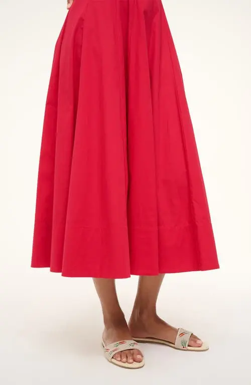 Staud Wells Sleeveless Silk Midi Dress
