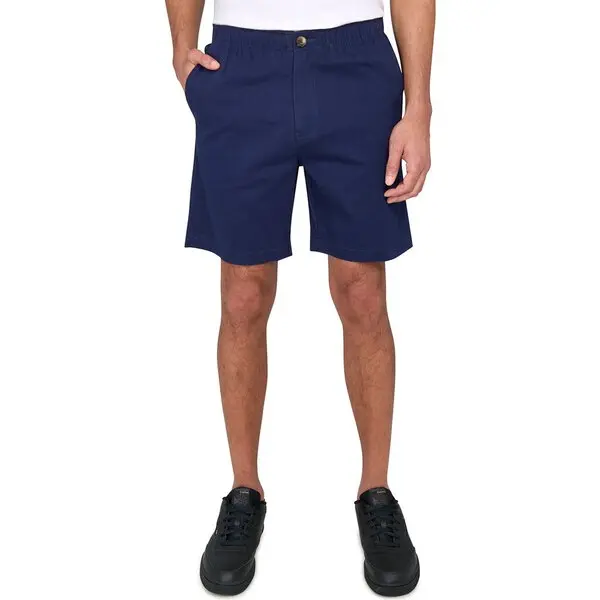 CON.STRUCT Slim Fit Solid Drawstring Shorts - Navy