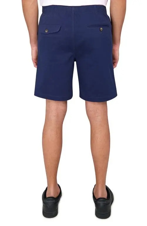 CON.STRUCT Slim Fit Solid Drawstring Shorts - Navy