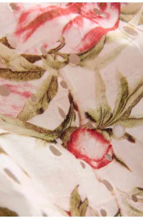 NEXT Floral Broderie Anglaise Drawstring Shorts
