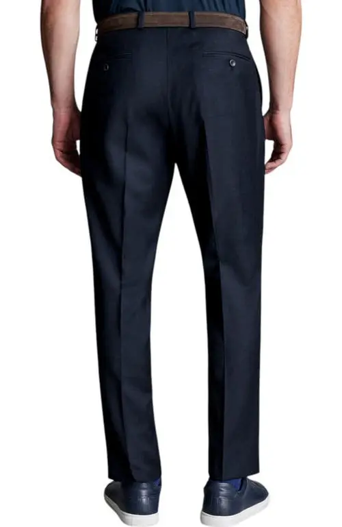 CHARLES TYRWHITT Slim Fit Natural Stretch Twill Suit Pants - Navy