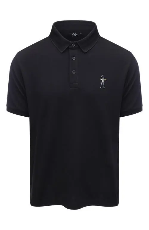 EASTSIDE GOLF Core Embroidered Piqué Polo - Black