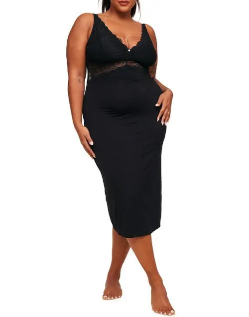 ADORE ME Tyler Midi Slip - Black