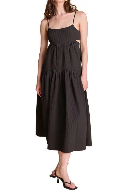 Endless Rose Tiered A-line Maxi Dress - Black