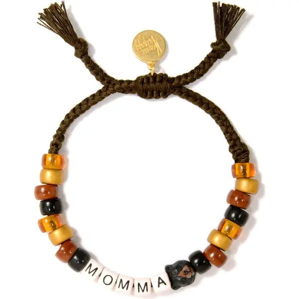 VENESSA ARIZAGA Momma Bear Charm Bracelet - Brown