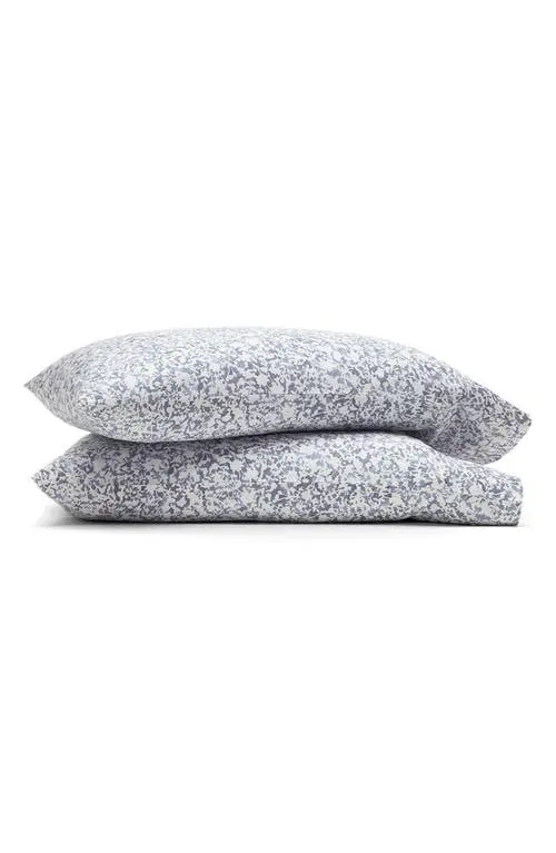 BOLL & BRANCH Signature Garden Print Hemmed Organic Cotton Set Of Pillowcases - Bay