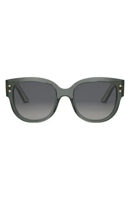 Dior Pacific B2i 54mm Gradient Butterfly Sunglasses - Shiny Dark Green/smoke