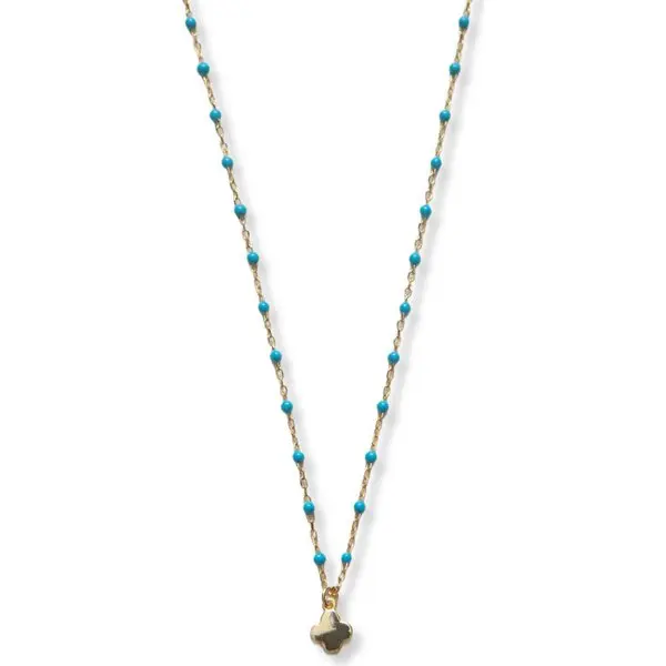 Argento Vivo Clover Enamel Bead Necklace - Gold