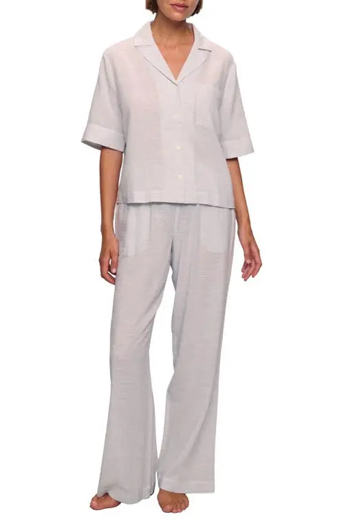 Eberjey Nautico Stripe Pajamas - Feeder Stripes / Peppercorn