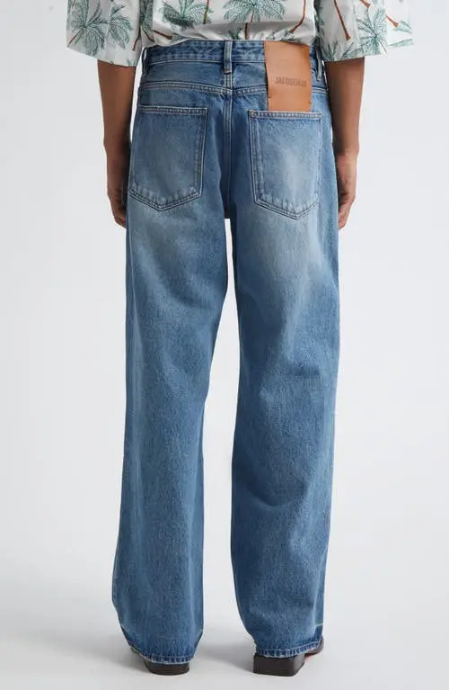 Jacquemus Le De-nîmes Straight-leg Jeans - Blue/ Tabac