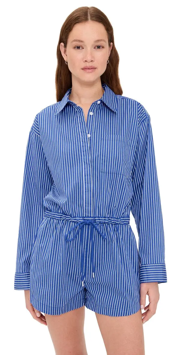 PISTOLA Amelie Striped Romper - Ultramarine Stripe
