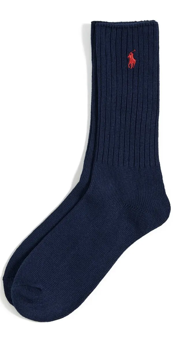 Polo Ralph Lauren Cotton Rib Crew Socks - Navy