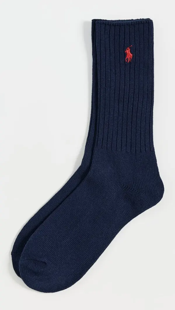 Polo Ralph Lauren Cotton Rib Crew Socks - Navy