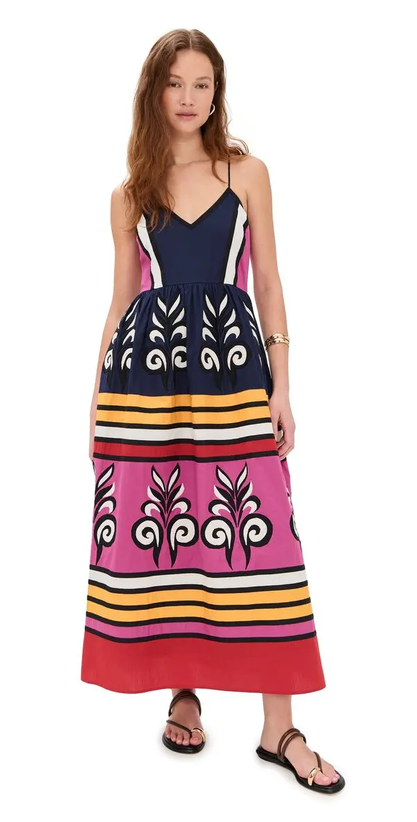 Carolina K Antonella Midi Dress In Multi - 70% Off | Editorialist