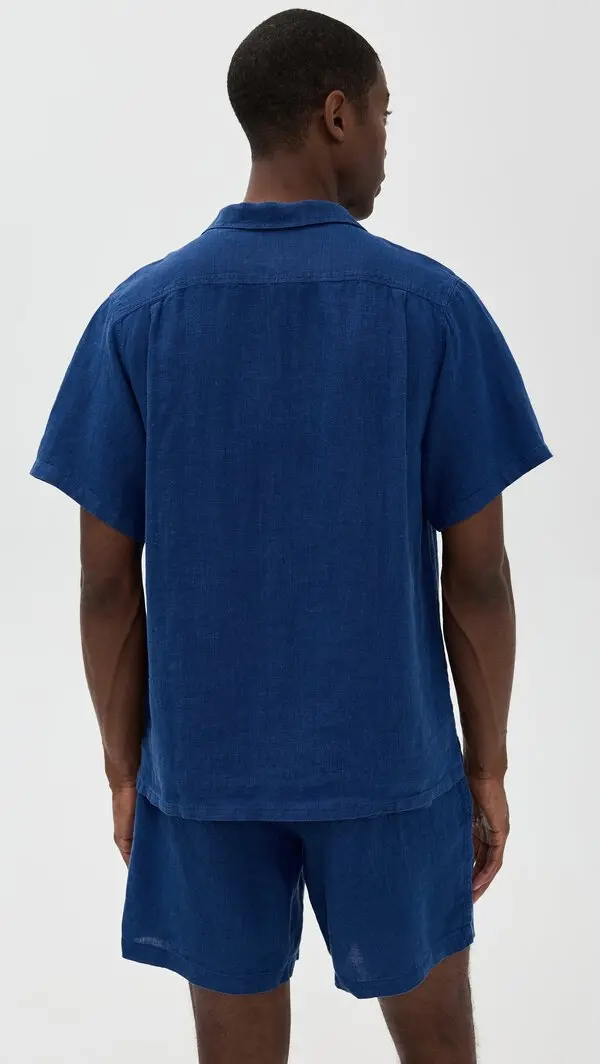 BATHER Linen Shirt - Navy