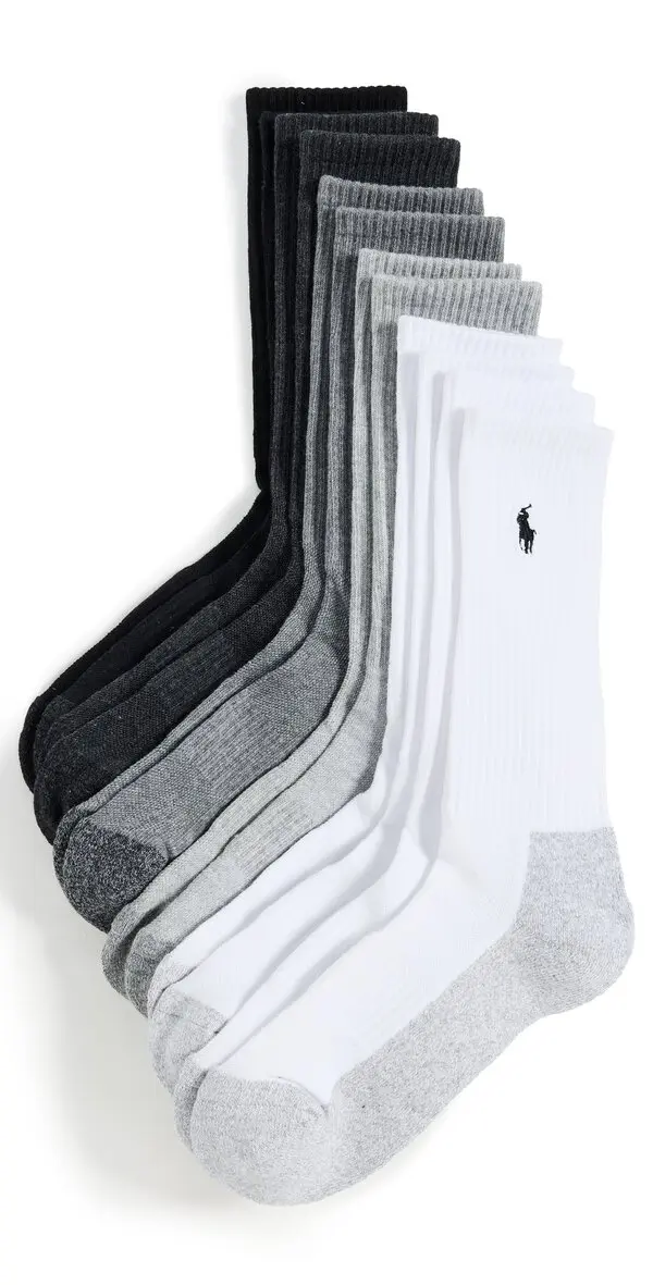 Ralph Lauren Performance Crew Socks 6 Pack - Multi Whast