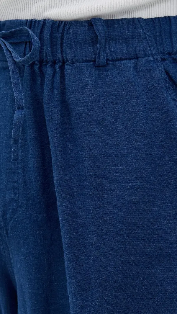 BATHER Linen Leisure Pants - Navy