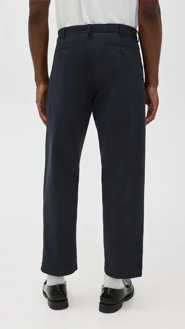 KNICKERBOCKER Canal Pleated Twill Cotton Pants