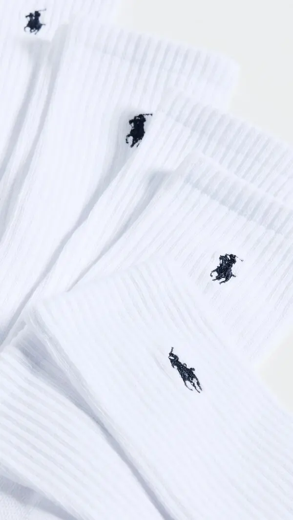 Polo Ralph Lauren Performance Crew Socks 6 Pack - White